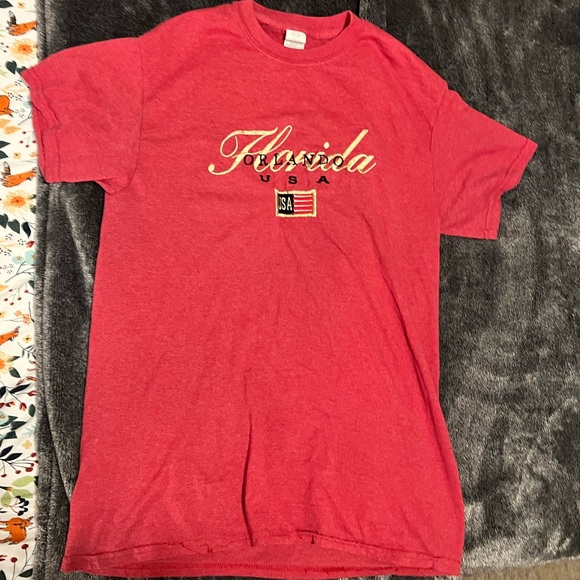 Tops | Vintage Red Orlando Florida Tshirt | Poshmark